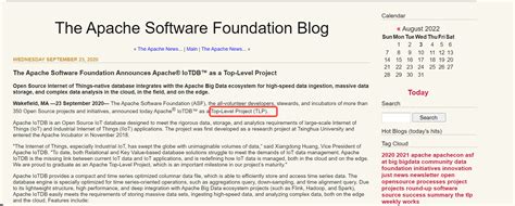 Apache Software Foundation ASF Announced The Graduation Of Apache IoTDB As An Apache Top