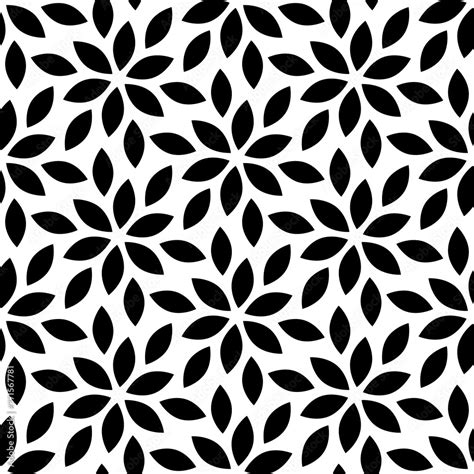 Geometric Seamless Pattern Abstract Background With Floral Leaf