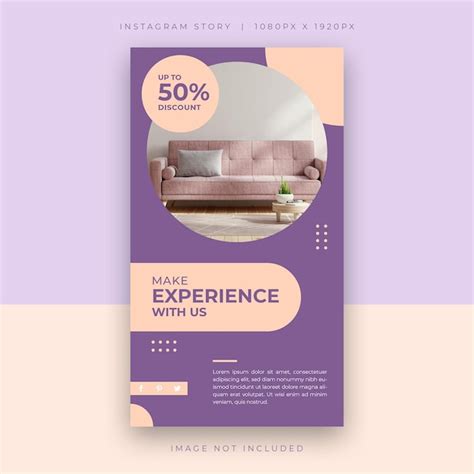 Instagram 소셜 미디어 게시물 웹 배너 프리미엄 벡터