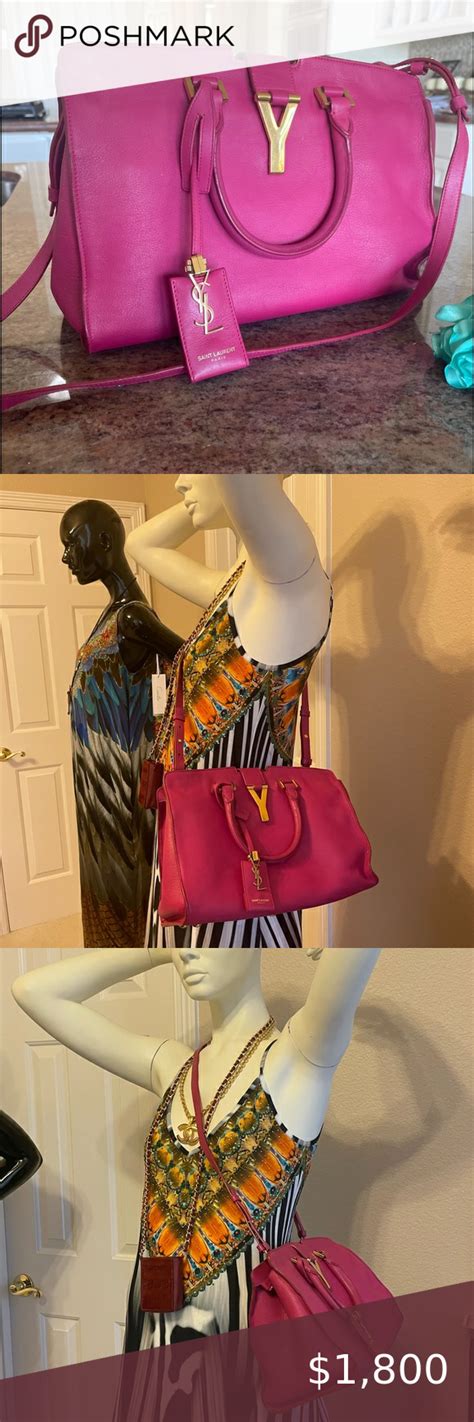 Bright Pink Ysl 2 Way Crossbody Shopper Fashion Trends Clothes