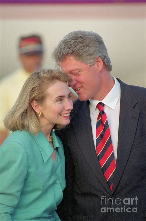 Bill And Hillary Clinton Getting Close Photograph By Bettmann Fine