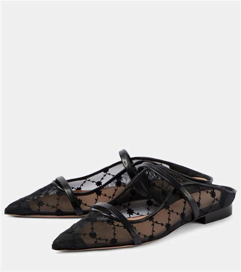 Malone Souliers Maureen Leather Trimmed Mules Malone Souliers