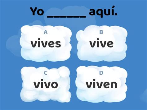 El Verbo Vivir Quiz