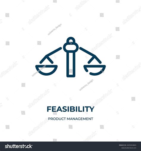 Feasibility Icon Linear Vector Illustration Product Stock Vector Royalty Free 2225414041