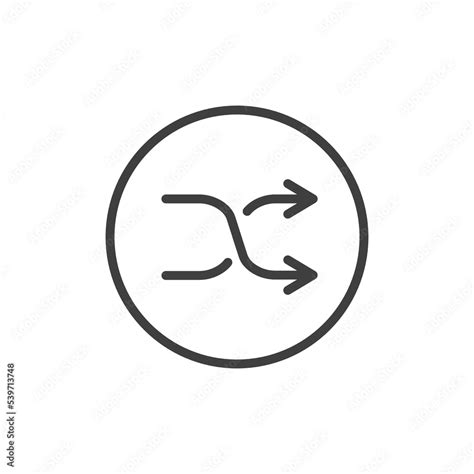 Arrow Shuffle Icon Vector Random Symbol For Your Web Site Design Logo