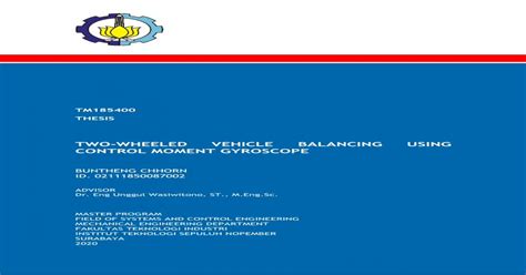 Pdf Two Wheeled Vehicle Balancing Using Control Moment Gyroscope Dokumen Tips
