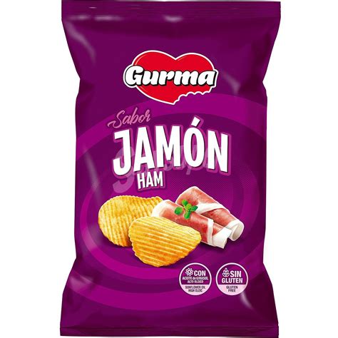 GURMA Patatas fritas sabor jamón sin gluten 110 g