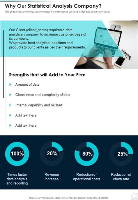 Why Our Statistical Analysis Company One Pager Sample Example Document