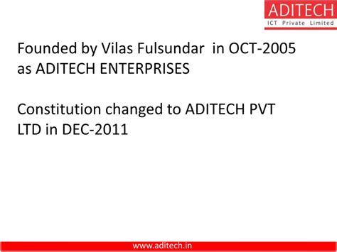 Aditech Ict Pvt Ltd Company Profile Ppt