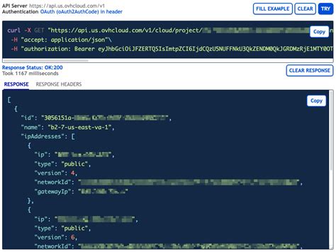 first steps with the ovhcloud api support guides
