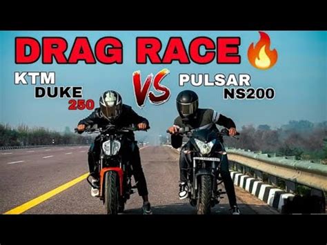 DUKE 250 BS 6 VS PULSAR NS 200 BS 4 DRAG RACE TILL THEIR