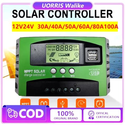 Jual Hijau 100a Solar Charge Controller Lcd Led Display Solar Pwm 12v