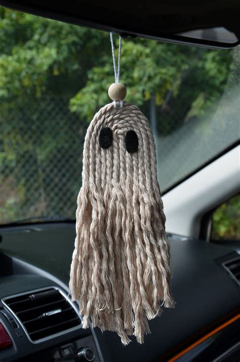 Ghost Macrame Handmade Macrame Ghost Spooky Decor Halloween Decor