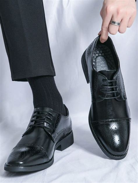 Mens Formal Wingtip Brogues Lace Up Oxford Business Dress Shoes For