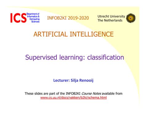[ppt] artificial intelligence supervised learning classification