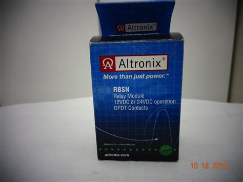 Altronix Rbsn Relay Module 12 24vdc Dpdt Contacts New Ebay
