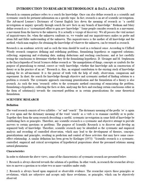 Research Methodologies And Data Analysis Pdf Methodology Theory