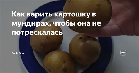 Как варить картошку в мундирах чтобы она не потрескалась ОлегАрх Дзен