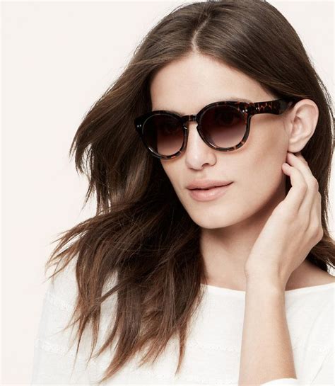 Tortoiseshell Round Keyhole Sunglasses Loft Sunglasses Tortoise