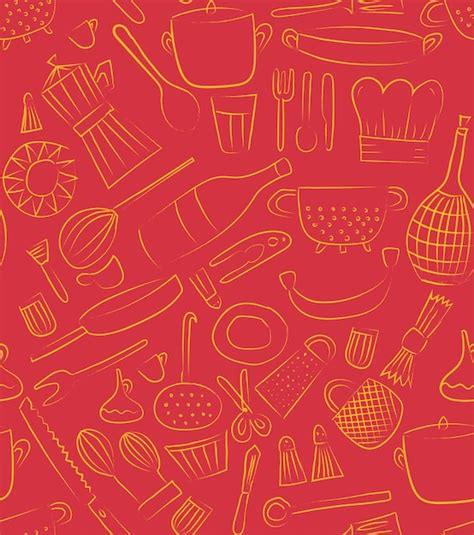 Elementos de cozinha desenhados à mão conjunto para decoração de menu formas estilizadas simples