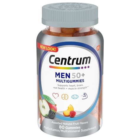 Centrum Multigummies Men 50 Plus Multivitamin Supplement Assorted