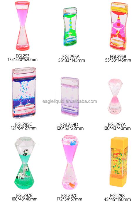 Desk Liquid Motion Spiral Toy Bubble Water Sand Plastic Gel Hourglass