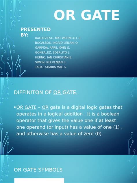 Logic Report Or Gate Final Pdf Teaching Methods And Materials
