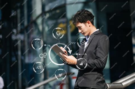 premium photo coding software developer work with augmented reality