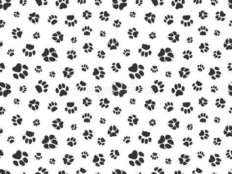 宠物爪图案 猫爪的动物背景 Pet步骤无缝纹理 向量例证 插画 包括有 脚印 例证 英尺 敌意 163123918
