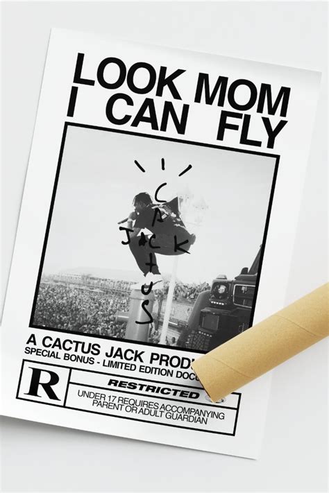 Travis Scott Look Mom I Can Fly Poster