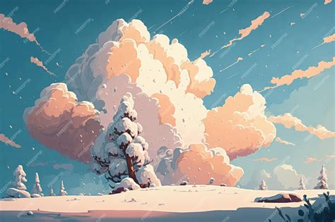 Premium Photo Snowy Clouds
