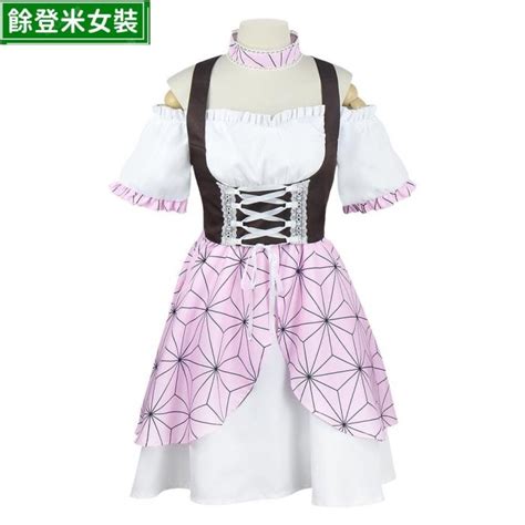 萬聖節提前購鬼滅之刃動漫cos服灶門禰豆子lolita洋裝cosplay表演服女裝餘登米女裝~餘登米女裝 Yahoo拍賣