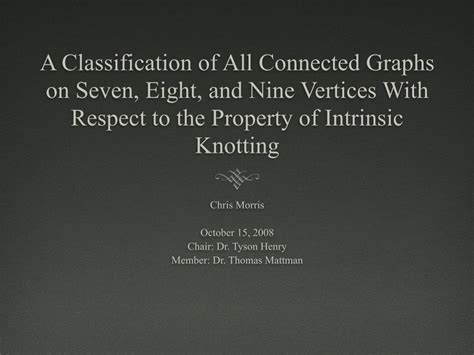 Pdf Presentation A Classification Of All Connected Graphs On Seven