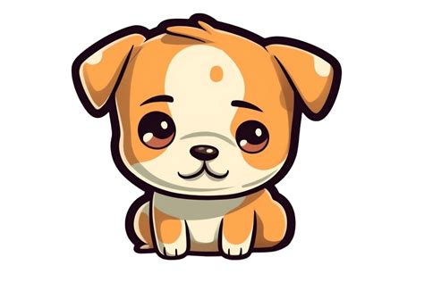 Cute Cartoon Kawaii Dog Sticker Clipart 23556963 Png