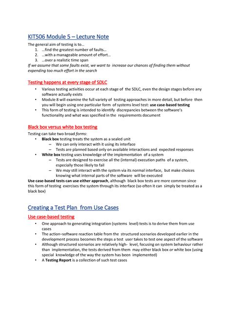 Kit506 Module 5 Lecture Note Kit 506 Module 5 Lecture Note The