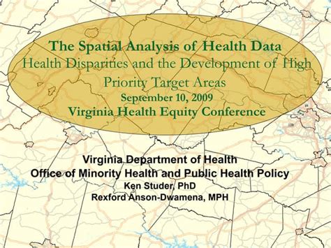 The Spatial Analysis Of Health Data Health Disparities And The