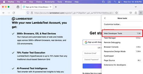 how to inspect elements on mac