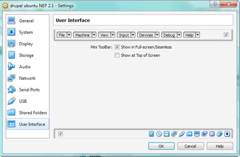 in virtualbox fullscreen mode can i disable or move the popup menu bar