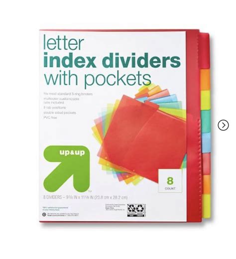 Pack Of Index Dividers — Davie County Teachers Closet