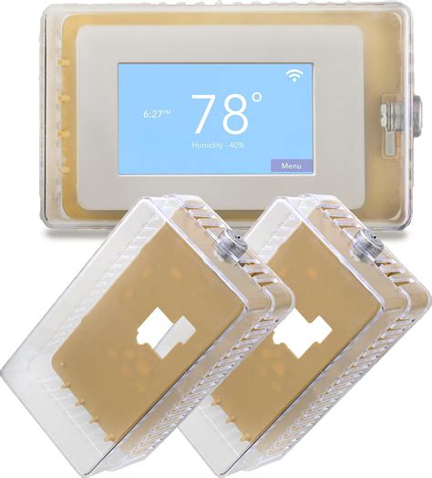 Amazon Com BISupply A C Thermostat Lock Box With Key XL Pk Plastic Locking Wall Thermostat