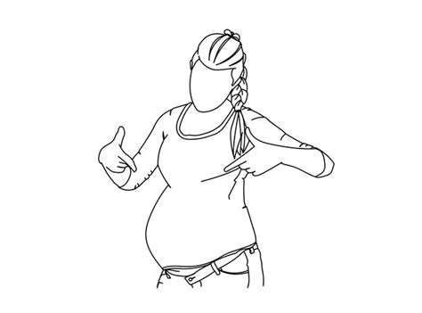 Premium Vector Pregnant Woman Line Art Drawing