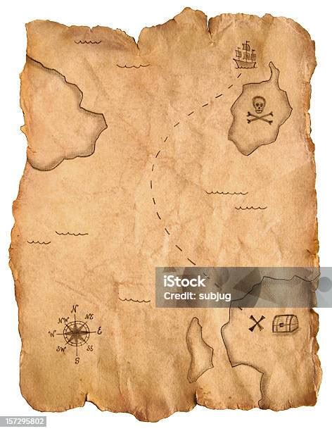 해적선 보물지도 지도에 대한 스톡 사진 및 기타 이미지 지도 해적 보물지도 Istock