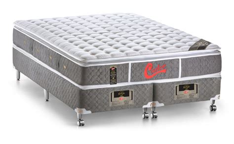 Conjunto Cama Box Colchão Light Stress Super Luxo Molas Pocket® One