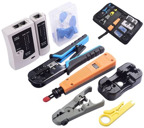 7 In 1 Network Toolkit With Rj45 Ethernet Crimping Tool Punch Down