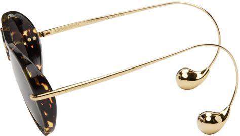 Bottega Veneta Brown Drop Aviator Sunglasses Bottega Veneta