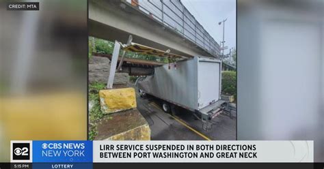 Lirr Suspended Because Of Truck Stuck Under Bridge Cbs New York