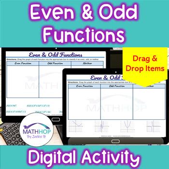 Identify Even Odd Functions PreCalculus Digital Activity TPT