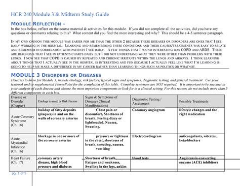 HCR 240 Module 3 Learning Guide MODULE REFLECTION In The Box Below