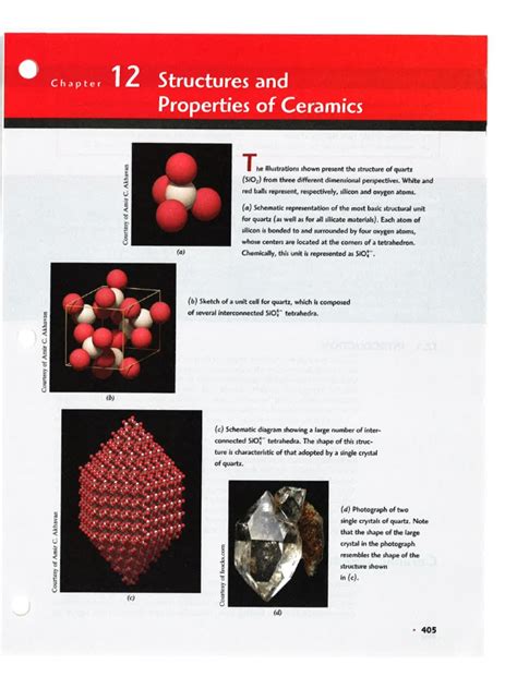 Chapter 12 Structures And Properties Of Ceramics Pdf Materials