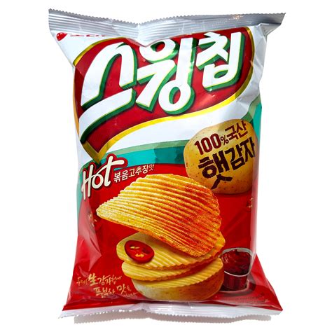 Orion Hot Chili Gochujang Swing Chips 124 G Asian Veggies